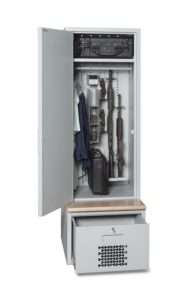 Open Tactical Locker Showing Weapon and Gear Storage - M1 Secure Storage